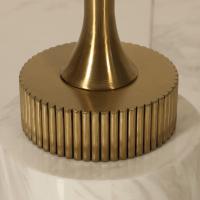 China Artificial Marble Top Stainless Steel Side Table 500x550mm for Bedroom for sale