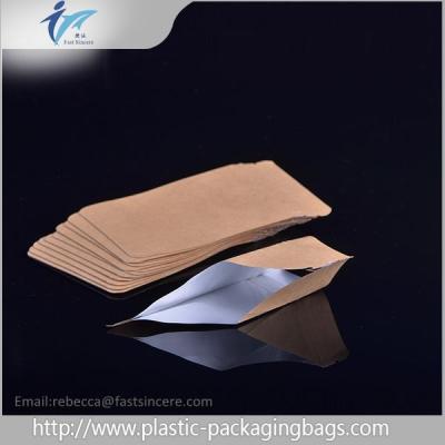 China Pink Reusable Kraft Paper pouch with zipper , Cane Sugar Zippered Pouch for sale