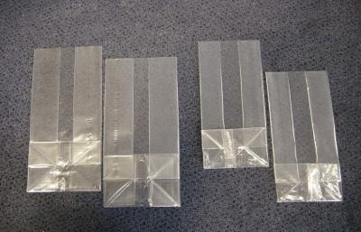 China Small Transparent OPP  Block Bottom Bags / OPP Square Bottom Packaging Bags for Tea for sale