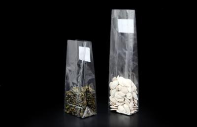 China Flat Paper Base Block Bottom Bags Small Cellophane with SGS / QS / FDA for sale