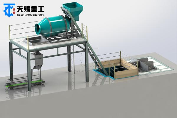 Quality Compound fertilizer drum mixer production line BB fertilizer granule production line for sale
