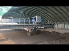 Fermentazione di rifiuti animali Compost Motore di rotaia Tipo di compost Turner Per letame animale