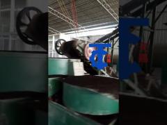 Linea di produzione di concimi organici per letame di coniglio mediante granulazione in granulatore a disco