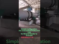 Simple Configuration Disc Granulation Production Line for Mineral Powder to Granules