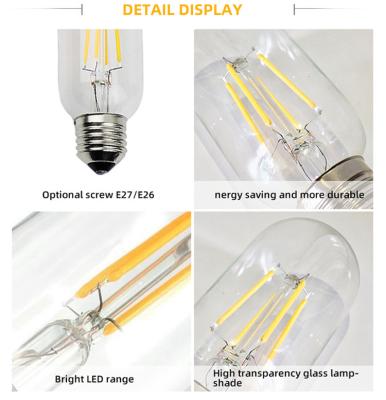 Cina Il filamento delle lampadine 2W 4W 6W 8W del filamento di T45 E27 Edison LED ha condotto la lampadina in vendita