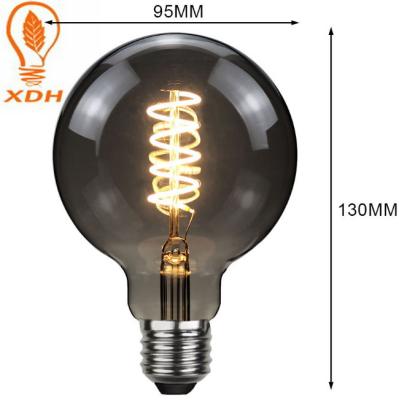 Cina lampadina Edison Bulb antico G95 6000K del filamento di spirale LED di 240V 220V in vendita