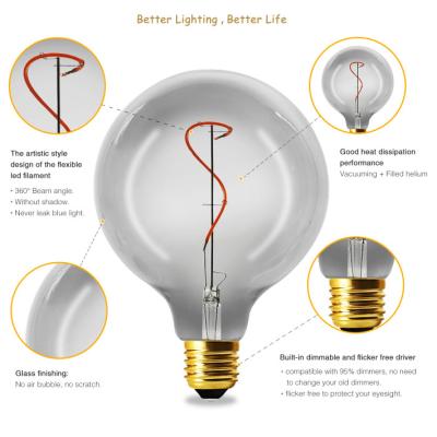 Cina G125 lampada economizzatrice d'energia 135lm dell'OEM LED della lampadina del filamento di spirale LED in vendita