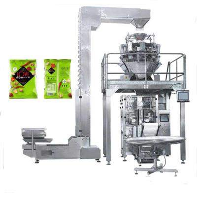 China Photato chips VFFS multihead weigher packing machine,Biscuit packing VFFS packaging machine for sale