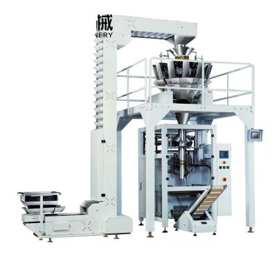 China Food packing Quad seal bag potato chips packaging machine price,Good price vertical type packaging machine for roasted p for sale