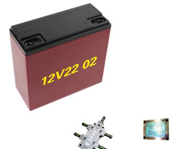 China Custom Plastic Battery Mould 12V 22Ah Durable Multi Shot Injection Mold for sale