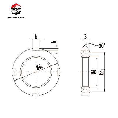 China KM5 KM05 Lock Nut With Metric Thread For Locking By Lock Washer Bore Diameter 25mm for sale
