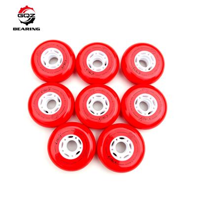China GQZ Freestyle Inline Skate PU Wheels Multi Color Slalom Roller Skate Replacement Wheels for sale