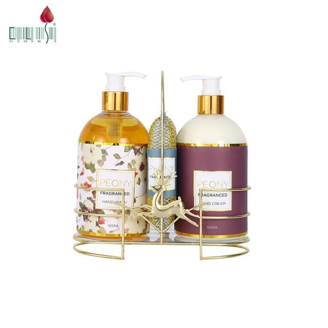 Wholesale oem customized peony fragrance moisturizing hand wash with cream