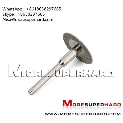 China Electroplated super-hard diamond rotary cutting disc, miniature disc    Alisa@moresuperhard.com for sale