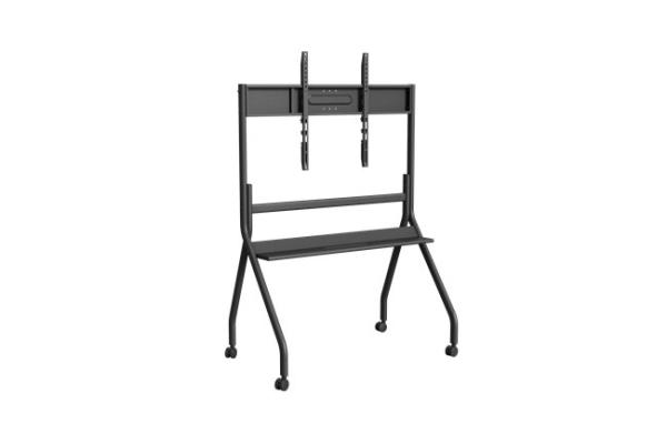 Quality Capacity 100kg 86inch Mobile TV Cart Rolling TV Stand Vesa 600 X 1080mm for sale