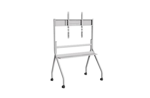 Quality Capacity 100kg 86inch Mobile TV Cart Rolling TV Stand Vesa 600 X 1080mm for sale