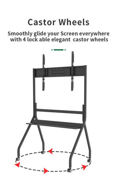 Quality Y900 49in - 75in Mobile TV Stand Trolley Home Display Mobile Trolley Fit For LED for sale