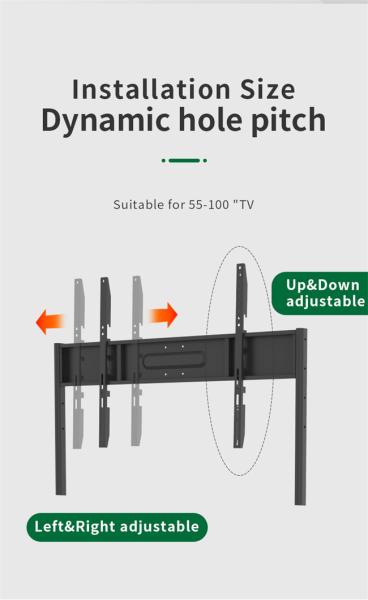 Quality White Mobile TV Stand Large Size Meeting TV Cart Heavy Duty For 65 - 110 Inch for sale