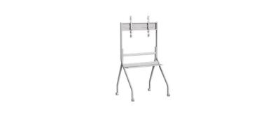 Cina Bianco Nero Manuale Televisione Mobile Suolo Stand 133lbs Televisione Mobile Stand Su Ruote in vendita