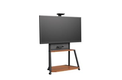 Cina Telecamera mobile nera Telecamera su ruote Ruote di blocco per monitor da 55 a 86 pollici in vendita