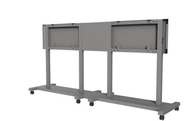 Quality 75 Inch TV Trolley Stand Dual Screen Heavy Duty Tv Floor Stand 573Lbs for sale