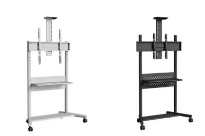 Cina 600x800mm Alto Pavimento Tv Stand TV Mobile Cart Con Mensola Integrata Per 65 - 86 Pollici TV in vendita