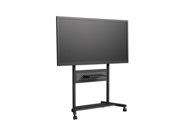 Quality 600x800mm Tall Floor Tv Stand TV Mobile Cart With Integrated Shelf For 65 - 86 for sale