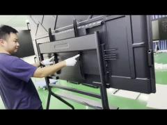 49 bis 75 Zoll TV-Flächenstand Mobil abnehmbarer TV-Stand mit Schließrädern