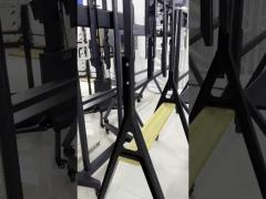 Adjustable Steel Black Mobile Portable TV Rack With Wheel Television Cart For Multi Touch Screen