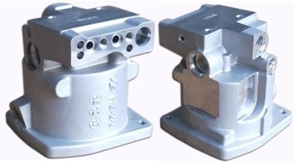 Quality Aluminum Permanent Mold Casting Anodized Hydraulic Manifold Housing for Outboard for sale