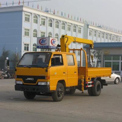 China Jmc JAC  2 Ton Truck Mounted Crane Double Cabin Truck Mounted Telescopic Boom Crane for sale