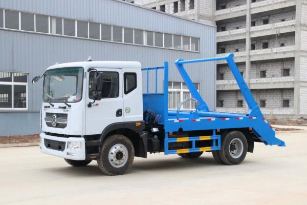 Quality 10cbm Dongfeng Refuse Rubbish Collection Truck Swing Arm Garbage Container Truck for sale