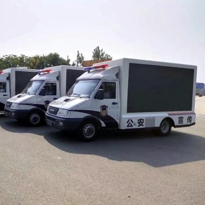 China Full Color LED Billboard Truck Outdoor  Three Sides Screen LED Truck for sale