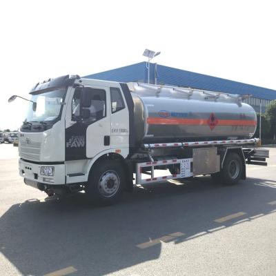 China FAW 6 Wheeler 14.1m3 14000 Liters Fuel Bowser Truck 30m3 Aluminium Alloy Fuel Delivery Truck for sale