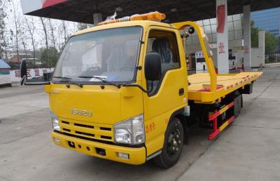 China Japan 5ton Flatbed Towing Truck , Full Landing Flat Bed 4ton Wreckers Tow Trucks for sale