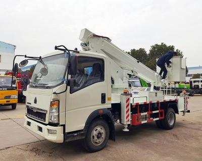 China 28m-32m Telescopic Boom Hydraulic Man Lift Truck For Aerial Work for sale