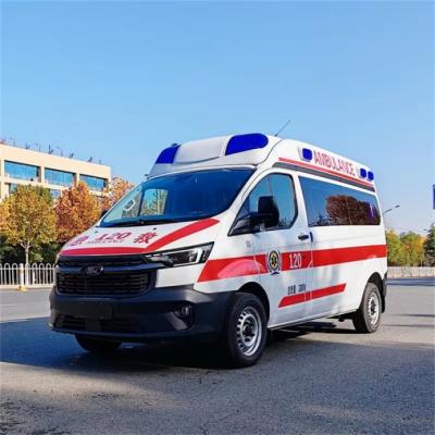 China High Configuration Ford Emergency Ambulance Car Medical Mobile Clinic Truck With Stretcher for sale