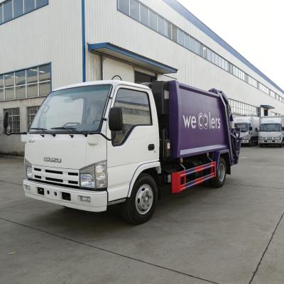 China Diesel Fuel Type Mini Rear Loader Garbage Truck 5cbm Mini Refuse Collector Truck for sale