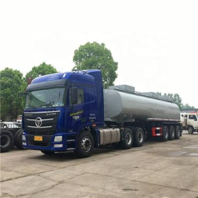 China Aluminum Alloy Oil Tanker Truck 42000L 46000L Fuel Truck Trailer Semi Trailer for sale