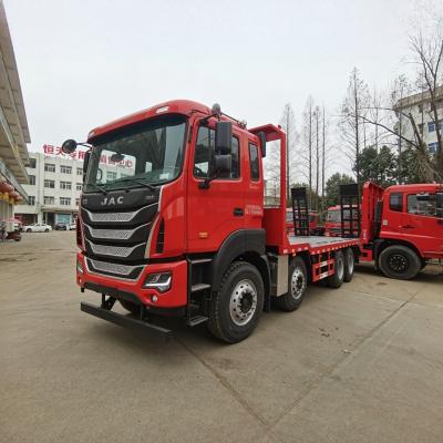 China Platform Truck 4x2 diesel flatbed truck designed for flexible transportation of equipment excavators loaders and various cargo types for sale