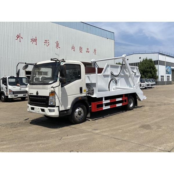 Quality 5m3 Swing arm garbage truck 4X2 HOWO Suitable for construction sites / municipal sanitation for sale