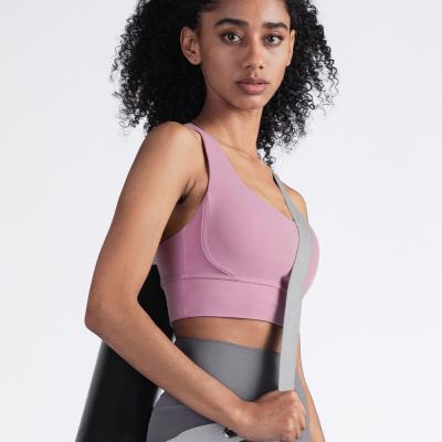 Cina Alto reggiseno di yoga dell'elastam del nylon di sostegno di sport delle donne posteriori trasversali variopinte del reggiseno in vendita