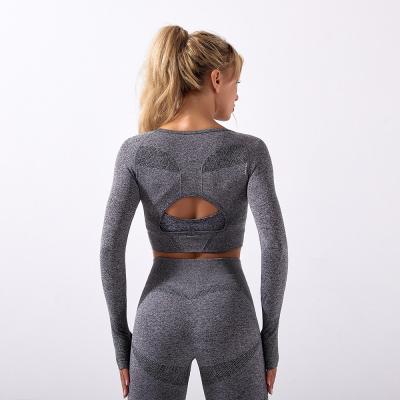 中国 継ぎ目が無い女性の体育館のスエットシャツ 販売のため