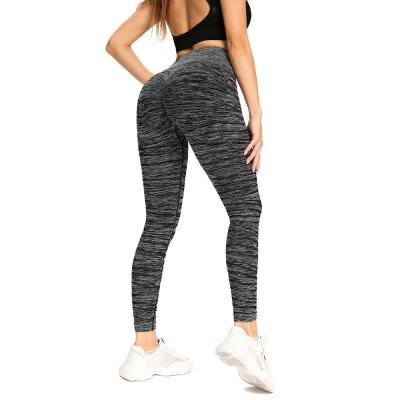 China Gestreepte van de de Lift Hoge Taille van het Patroonuiteinde van de de Buikcontrole de Yogabroek voor het Lopen Te koop