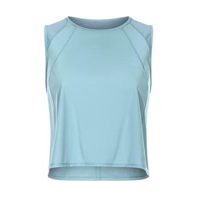 中国 伸縮自在背部開いた網の女性の擬似首の袖なしの上 販売のため