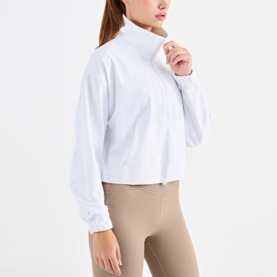 中国 女性の余暇の半分のジッパーは厚化のヨガのジャケットを押す 販売のため