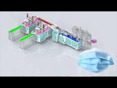 1 drag 1 non woven flat face mask machine