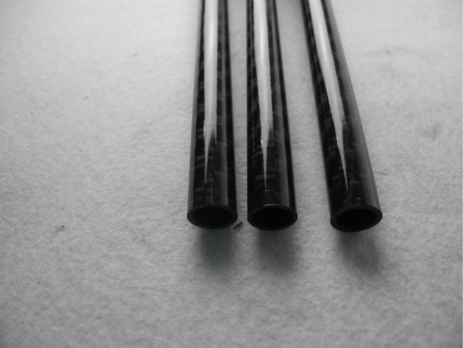 Round Twill Glossy Carbon Fiber Tube / Piping use in Telescopic Pole