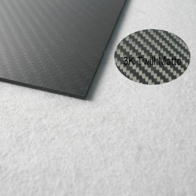 China Twill Weave Style Plate Carbon Fiber / Carbon Fiber Vinyl Sheets Matte Finish for sale