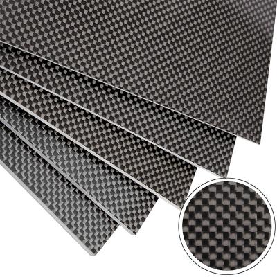 China High Hardness Board Material Twill Carbon Fiber Plate Sheet With Bright Glossy Surface for sale